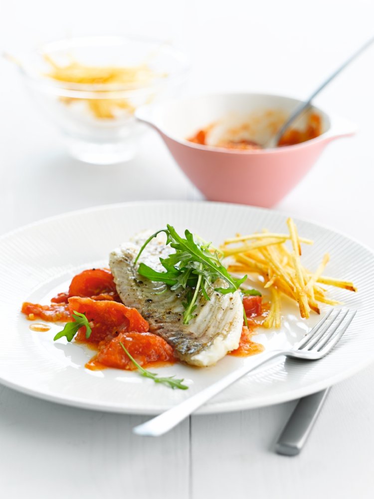 Recept "Tarbot met compote van tomaten" | njam!