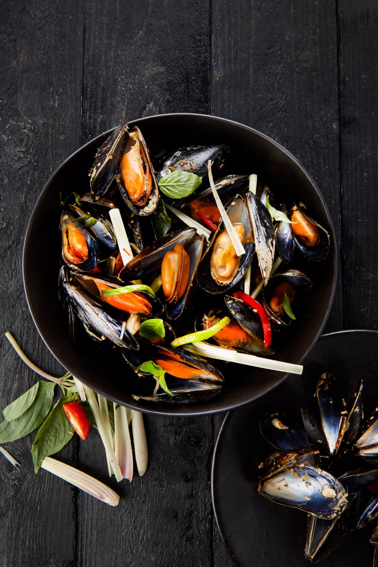 Recept "Mosselen met citroengras en look" | njam!